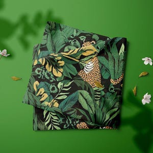 Tropical Leopard Bandana, Jungle Print Summer Neck Scarf - Etsy