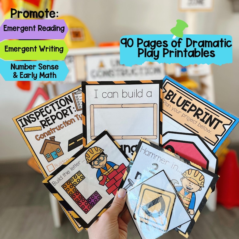 Construction Zone Dramatic Play Printables: Preschool Activities (PDF) - Etsy