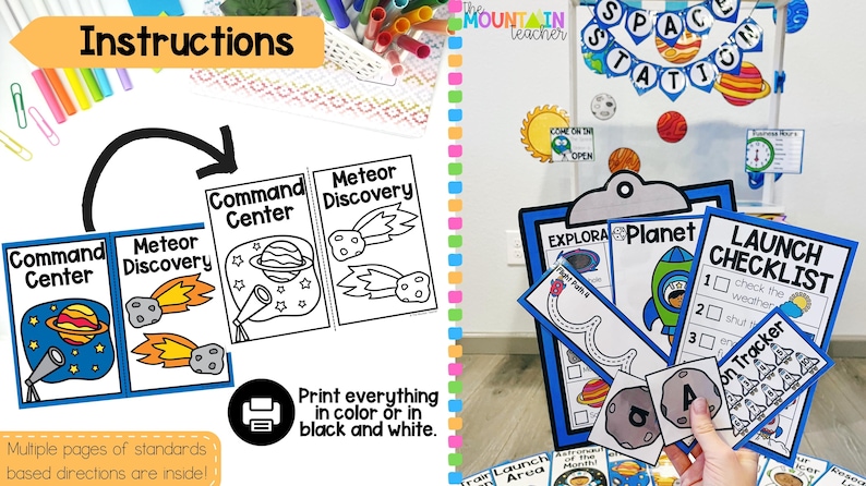 Space Station Dramatic Play Printables: Preschool & Toddler Activities ...
