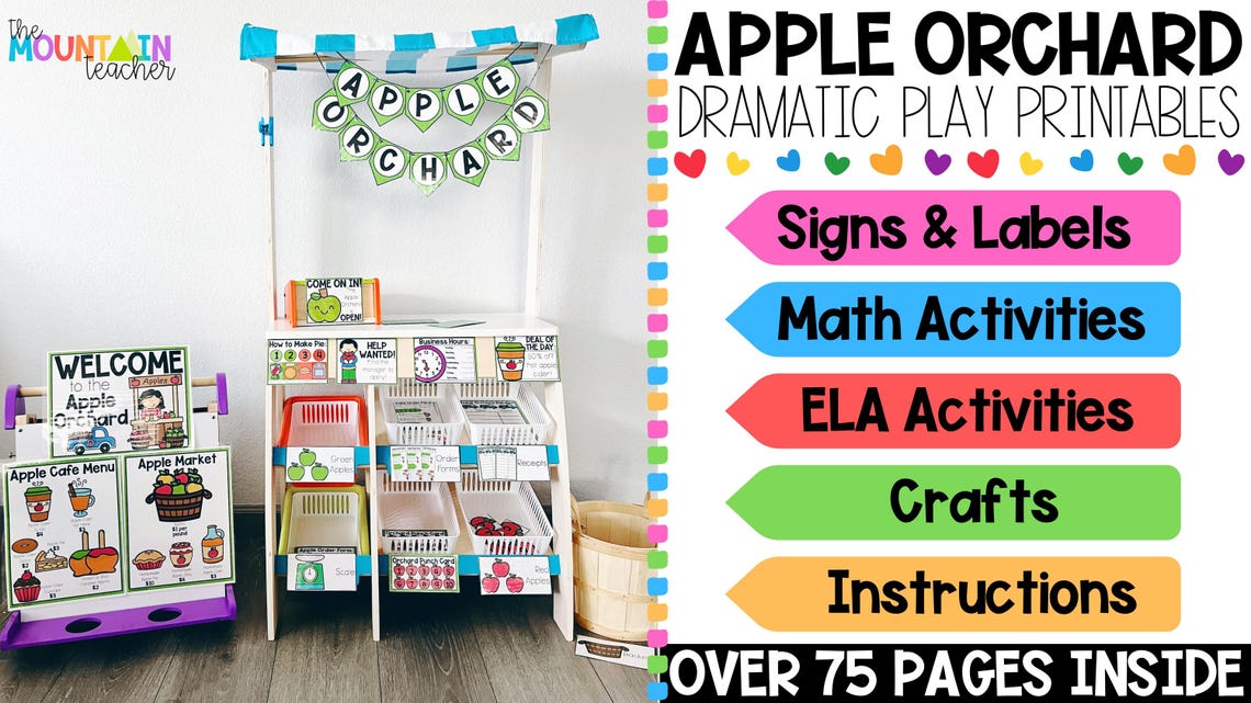 Apple Orchard Dramatic Play Printables: Fall Role Play Activities for ...