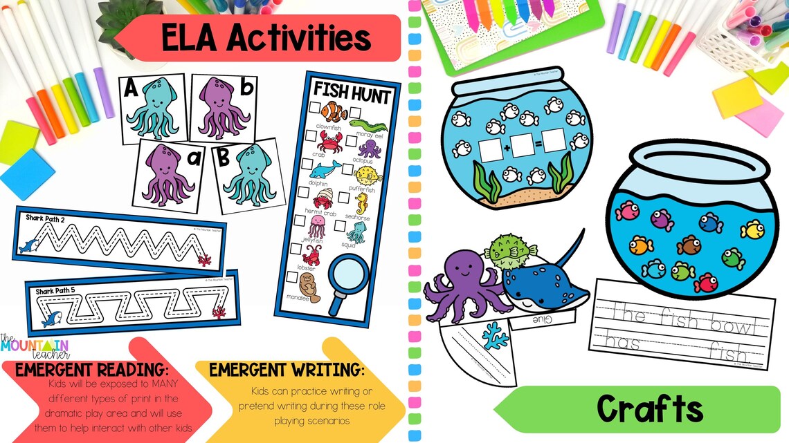 Aquarium Dramatic Play Printables: Ocean and Fish Role Play Activities ...