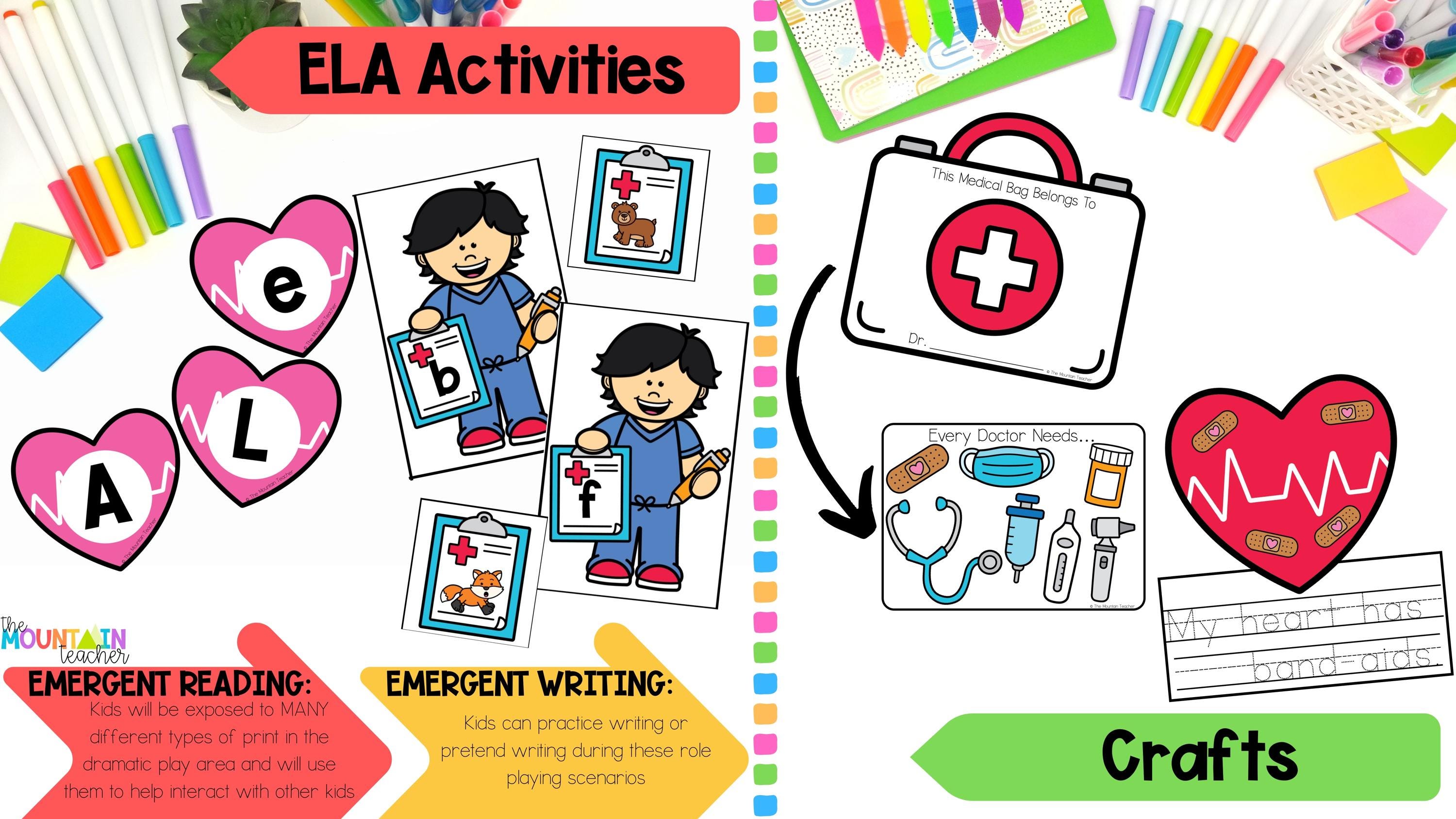 Doctor's Office Dramatic Play Printables Center, Hospital Posters ...