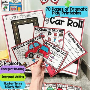 Auto Shop Dramatic Play Printables: Preschool Activities (digital ...