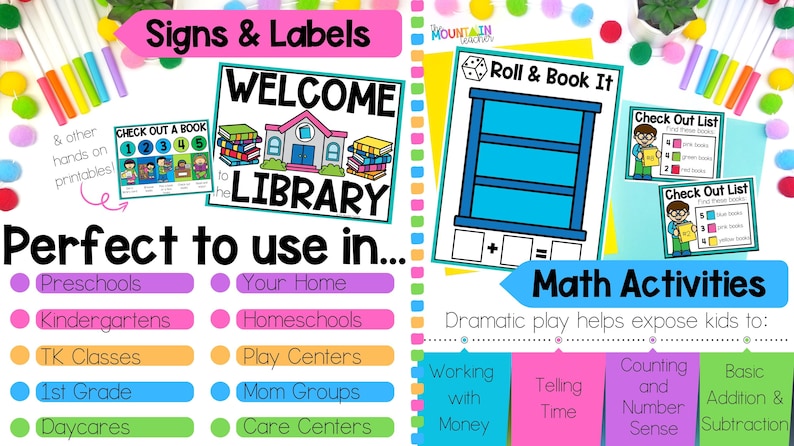 Library Dramatic Play Printables: Librarian Role Play Activities ...