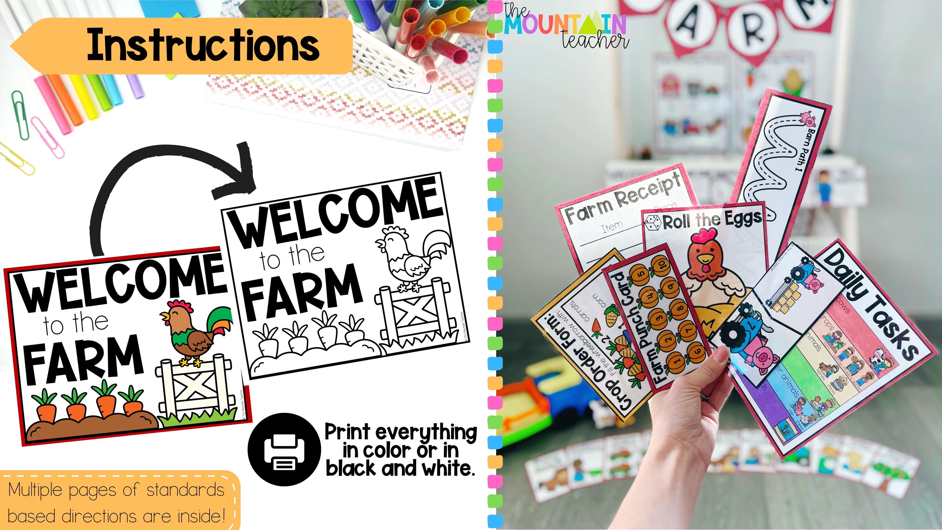 Farm Dramatic Play Printable Bundle: Preschool & Toddler Activities ...