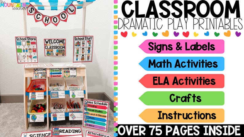 Clasroom Dramatic Play Printables: Back to School Teacher Role Play ...