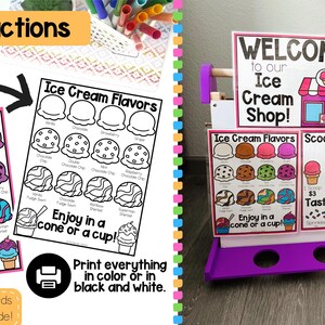 Ice Cream Shop Dramatic Play Bundle - Printables, Preschool & Toddler ...