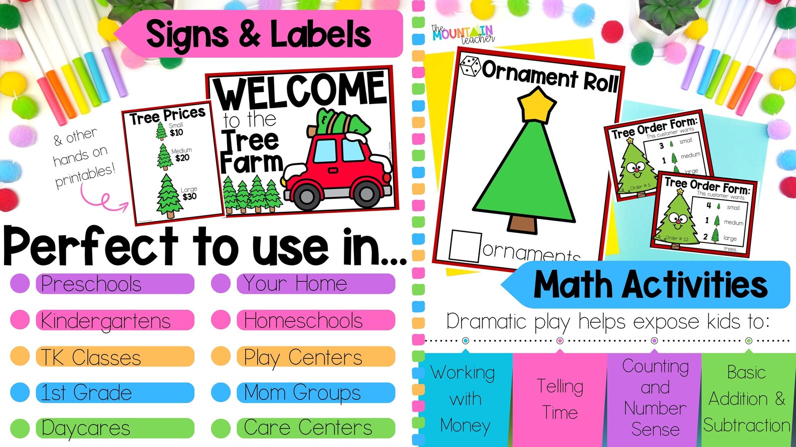 Christmas Tree Farm Dramatic Play Printables: Holiday Role Play ...