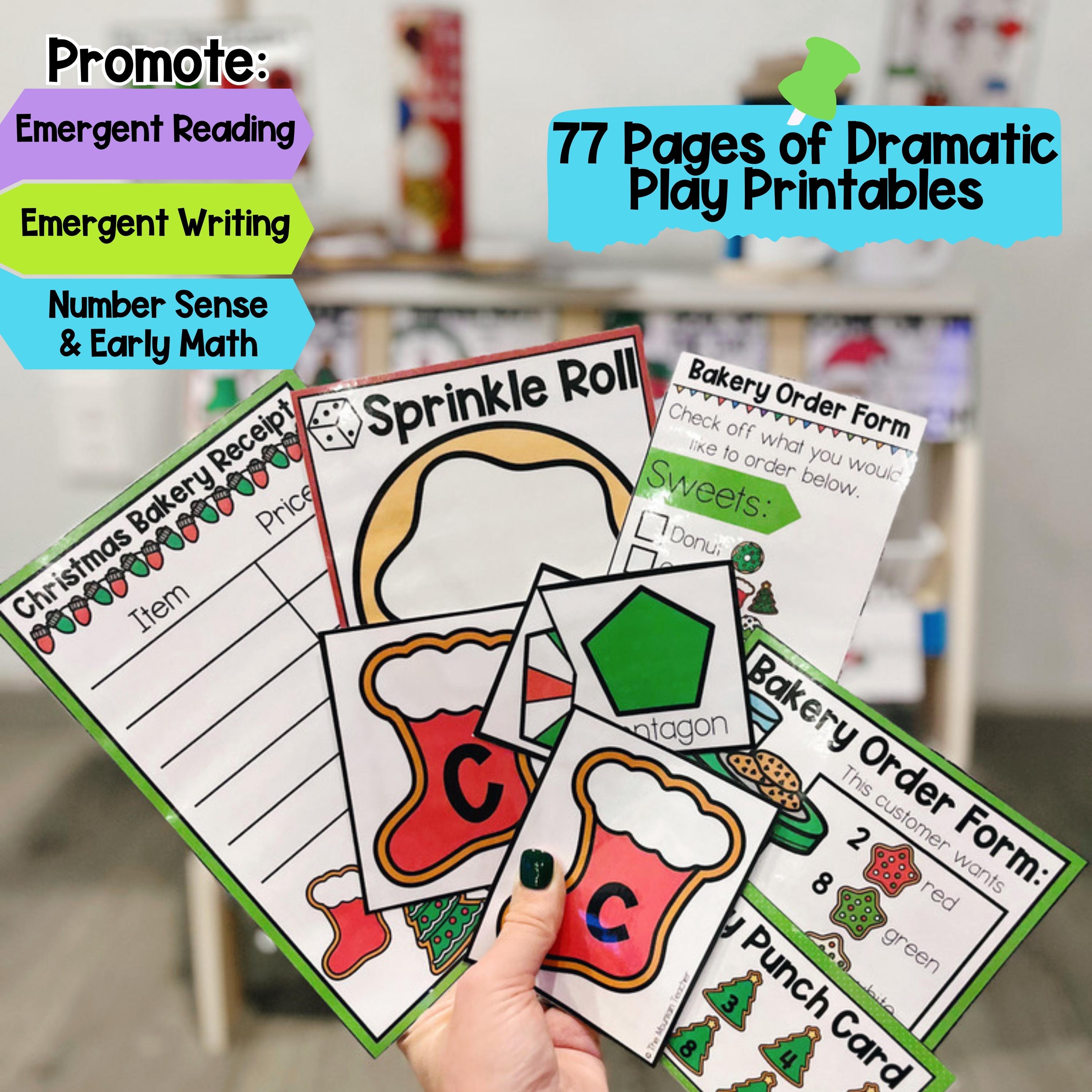 Christmas Bakery Dramatic Play Printables: Holiday Role Play Activities ...