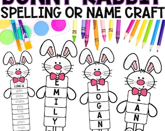 Spring Flower Name Craft Kit for Kids, Name Writing Template for ...