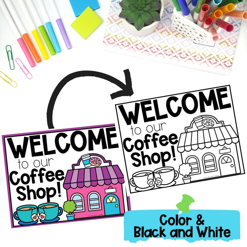 Coffee Shop Dramatic Play Set: Preschool & Toddler Printables (PDF) - Etsy