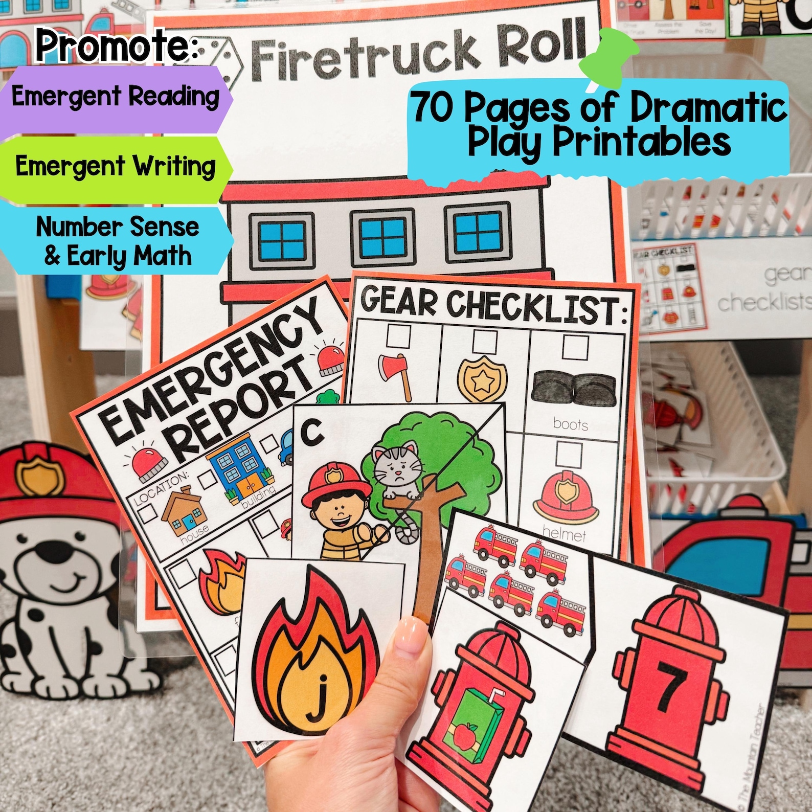 Fire Station Dramatic Play Printables: Firefighter Role Play Activities ...