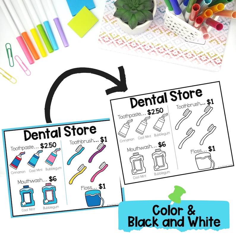 Dentist Office Dramatic Play Printables Center, Dental Health Posters ...