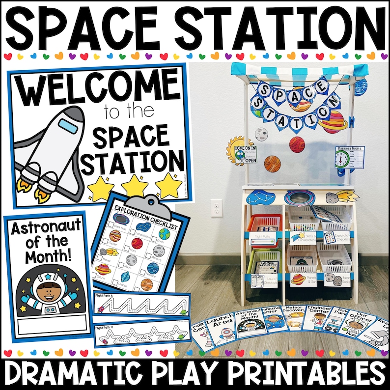Space Station Dramatic Play Printables: Preschool & Toddler Activities ...