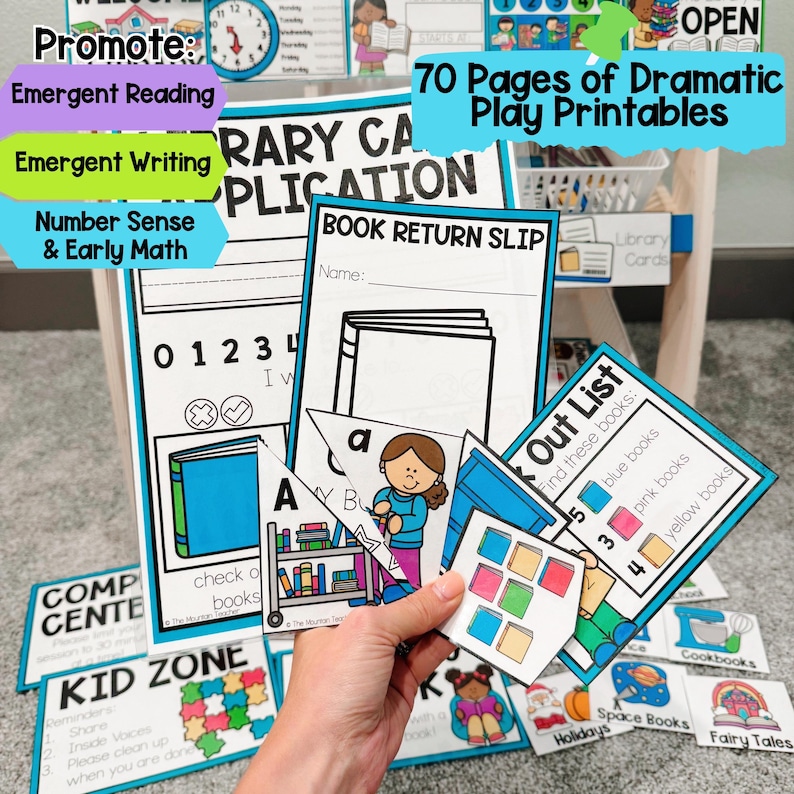 Library Dramatic Play Printables: Librarian Role Play Activities ...