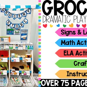 Grocery Store Dramatic Play Printables: Supermarket Pretend Play (PDF ...