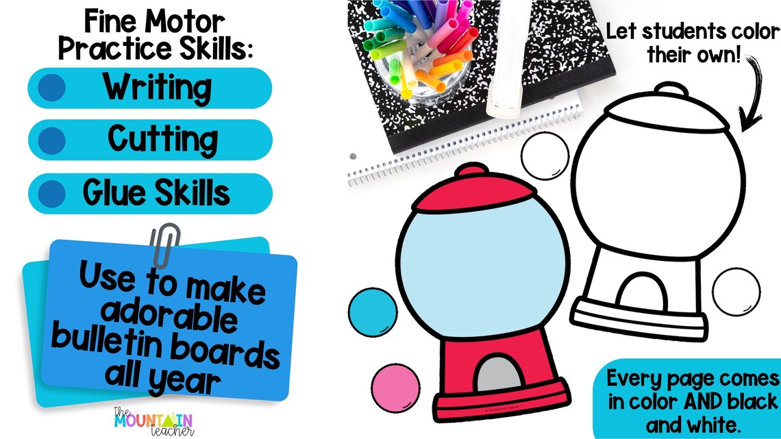 Gumball Name & Spelling Craft: Editable Phonics Activity (digital ...