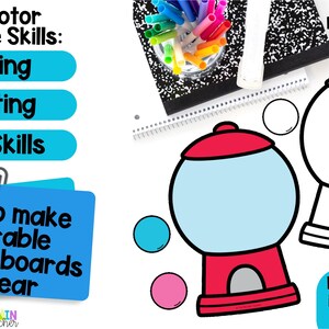 Gumball Craft Template Kit for Kids, Name Writing Template for Toddlers ...