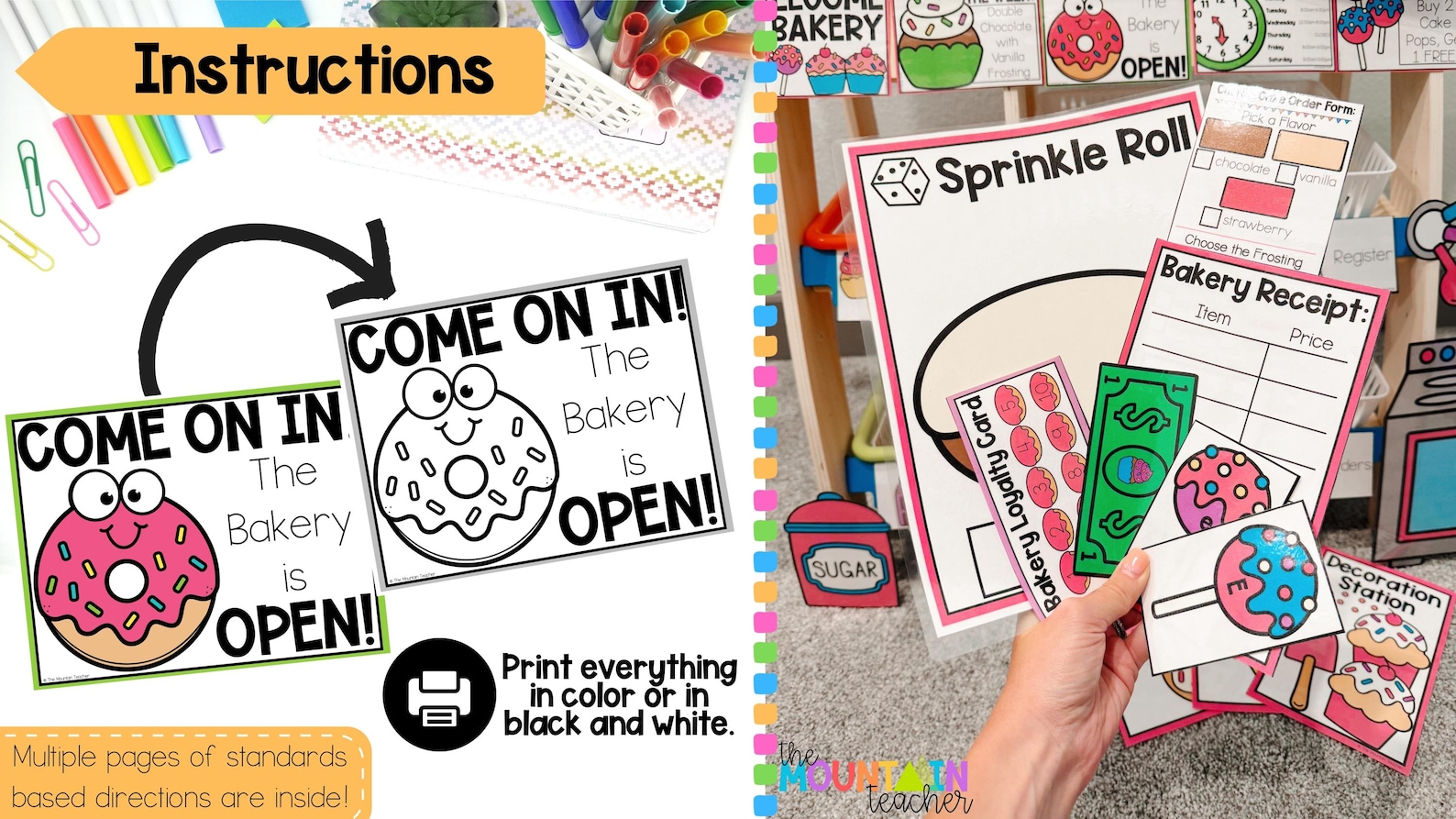 Bakery Dramatic Play Printables: Baking or Baker Role Play Activities ...