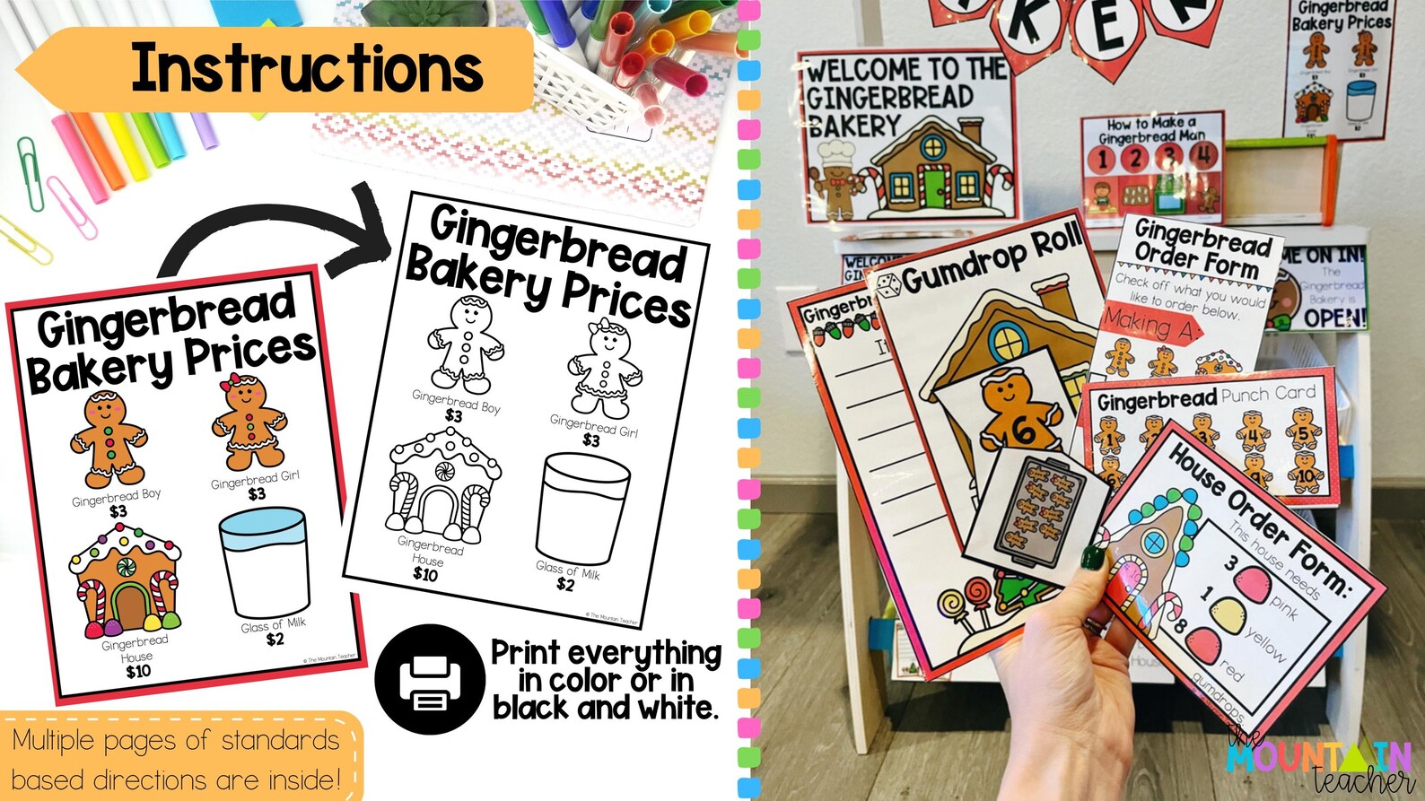 Gingerbread Bakery Dramatic Play Printables: Christmas Role Play ...