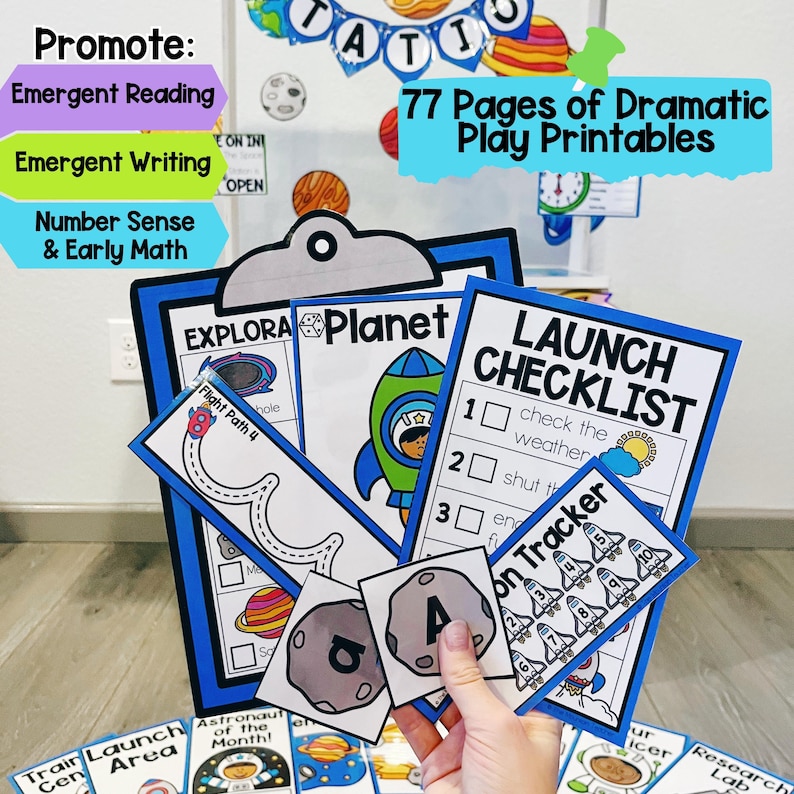 Space Station Dramatic Play Printables: Preschool & Toddler Activities ...