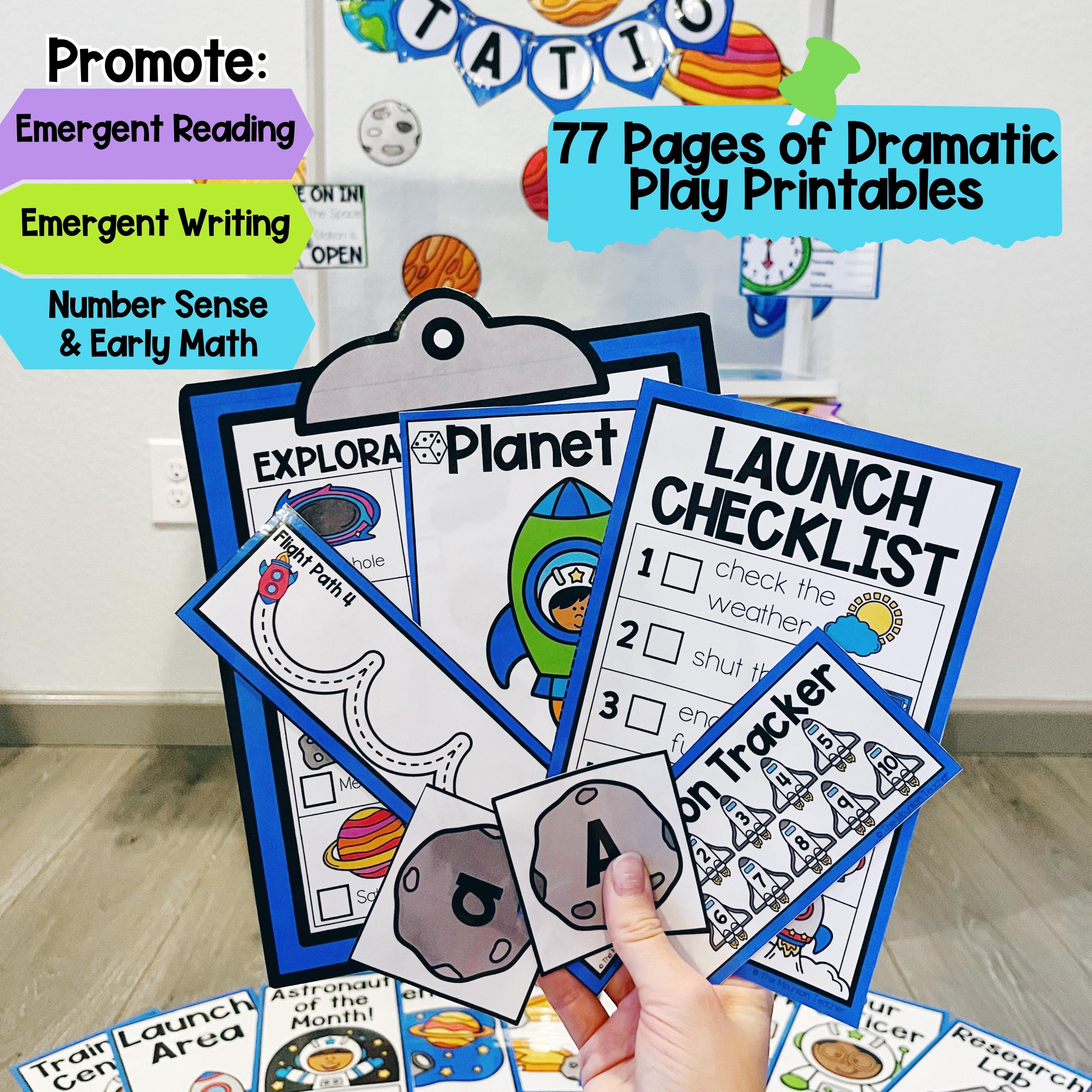 Space Station Dramatic Play Printables: Preschool & Toddler Activities ...