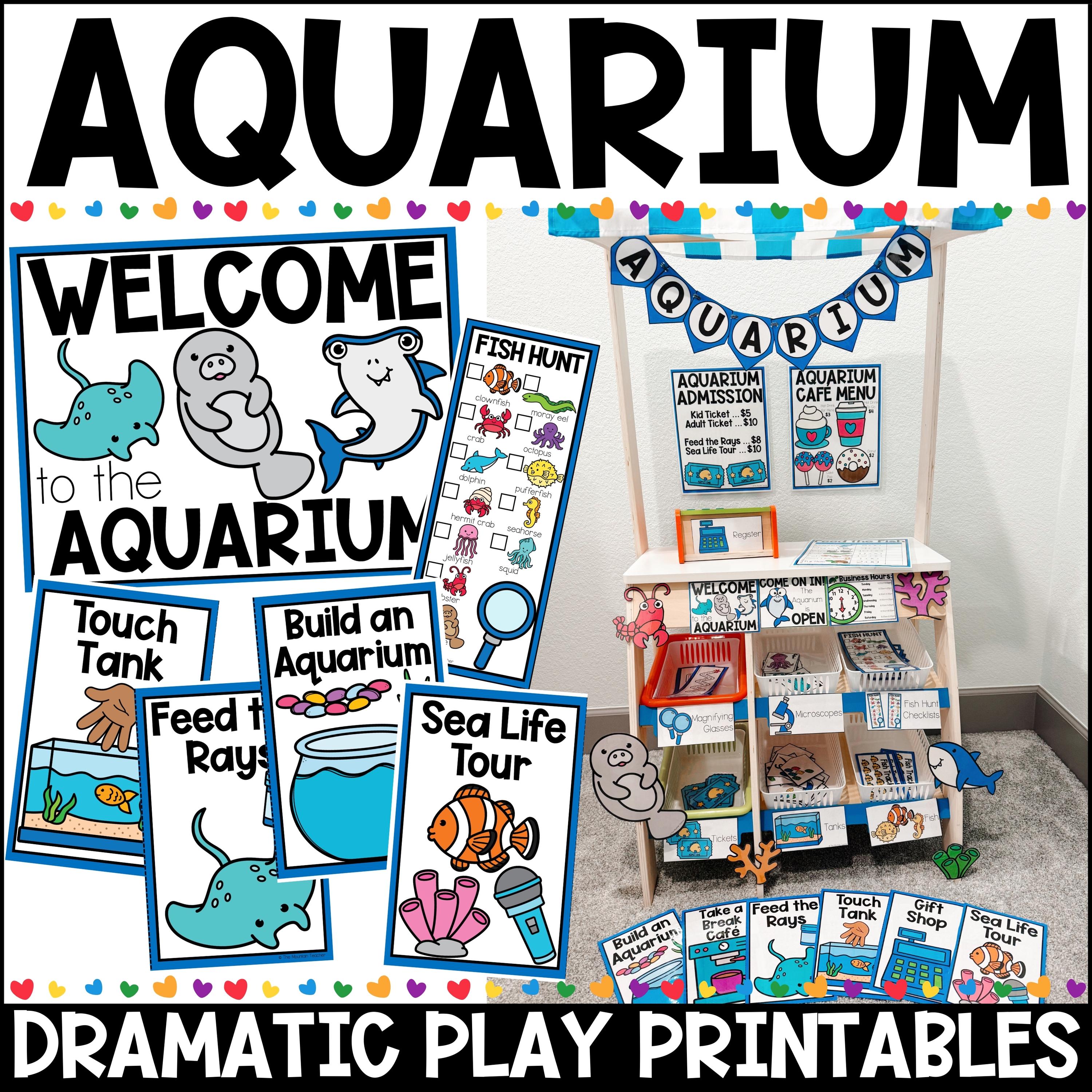 Aquarium Dramatic Play Printables: Ocean and Fish Role Play Activities ...