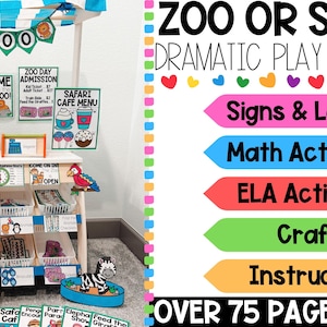 Zoo Dramatic Play Printables: Zoo Animal Safari Role Play Activities ...