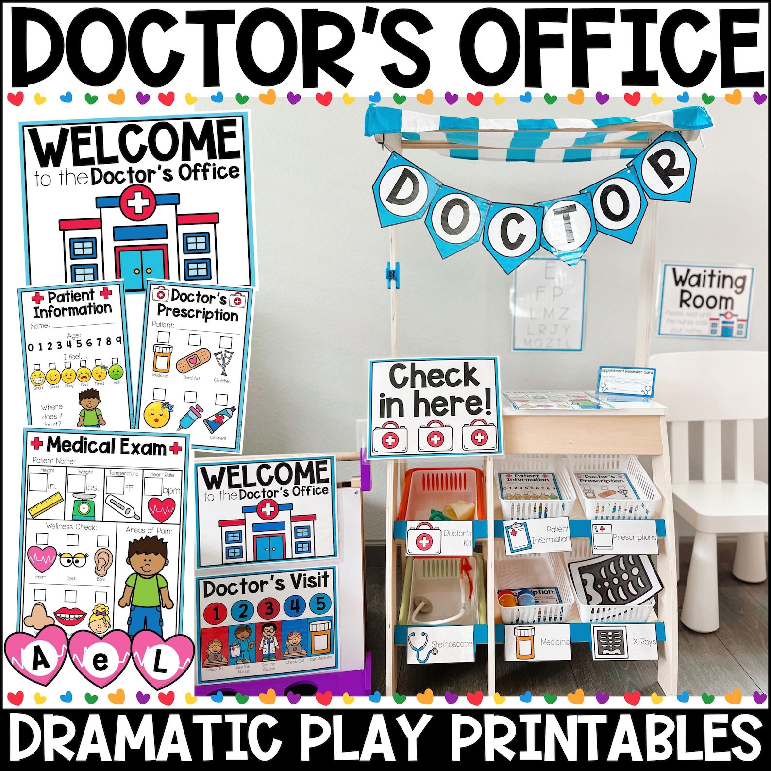 Doctor's Office Dramatic Play Printables: Hospital Role Play (PDF ...