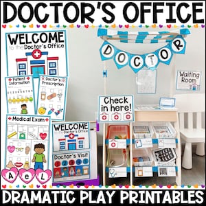 Doctor's Office Dramatic Play Printables Center, Hospital Posters ...