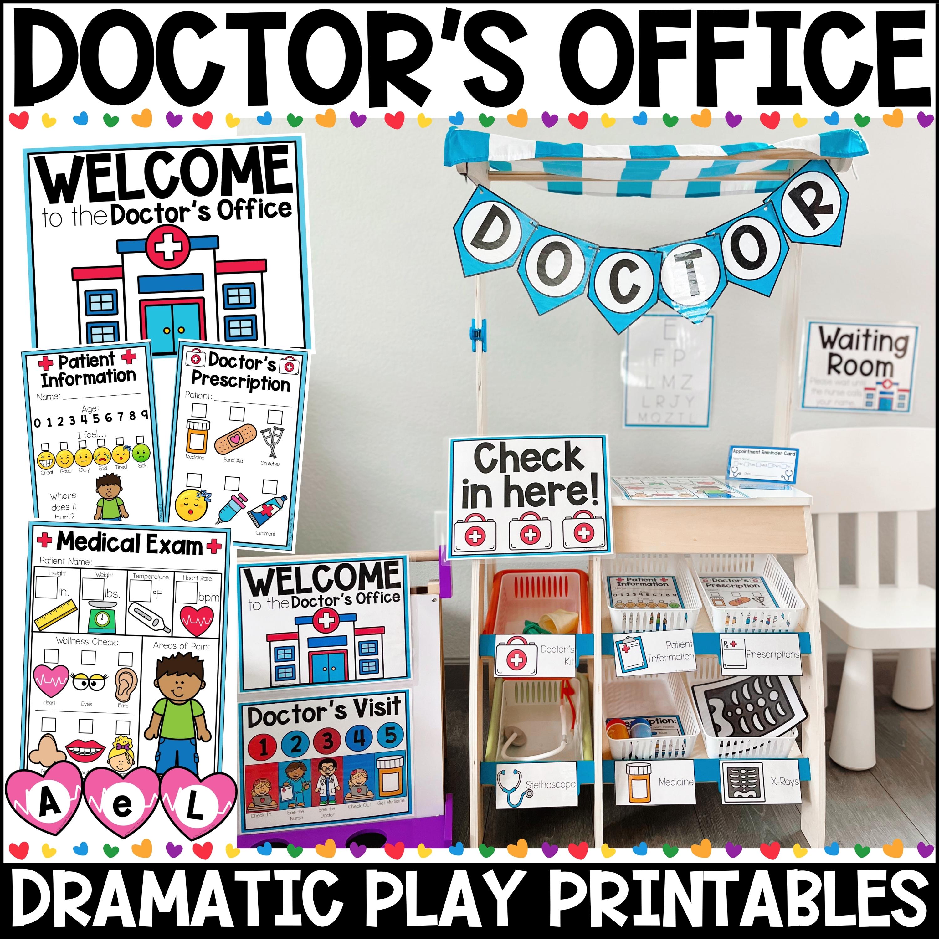 Doctor's Office Dramatic Play Printables: Hospital Role Play (PDF ...
