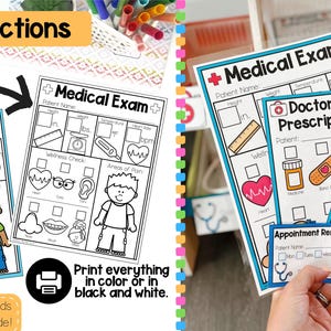 Doctor's Office Dramatic Play Printables Center, Hospital Posters ...