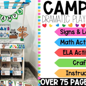 Camping Dramatic Play Printables: Homeschool & Kindergarten (PDF) - Etsy