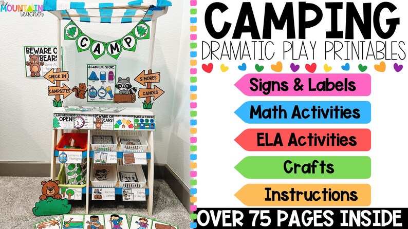 Camping Dramatic Play Printables: Homeschool & Kindergarten (PDF) - Etsy