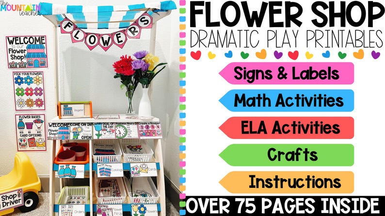 Flower Shop Dramatic Play Bundle of Flowers - Printables, Preschool ...