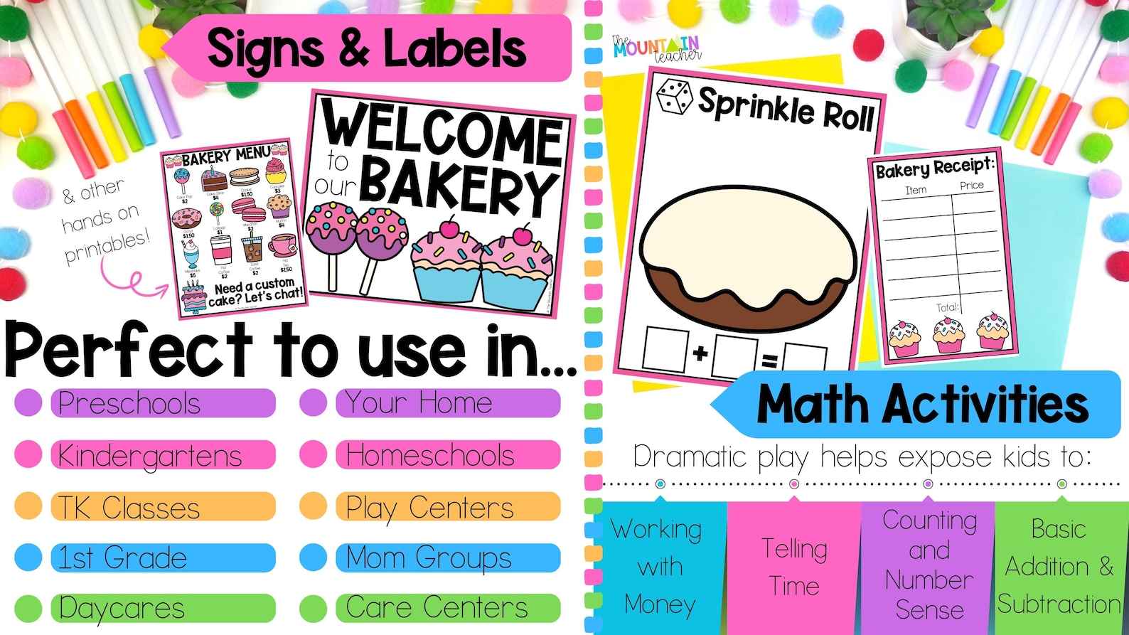 Bakery Dramatic Play Printables: Baking or Baker Role Play Activities ...