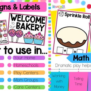 Bakery Dramatic Play Printables: Baking or Baker Role Play Activities ...