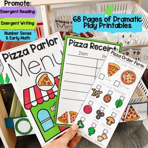 Pizza Shop Dramatic Play Pre K Bundle Printables, Preschool & Toddler ...