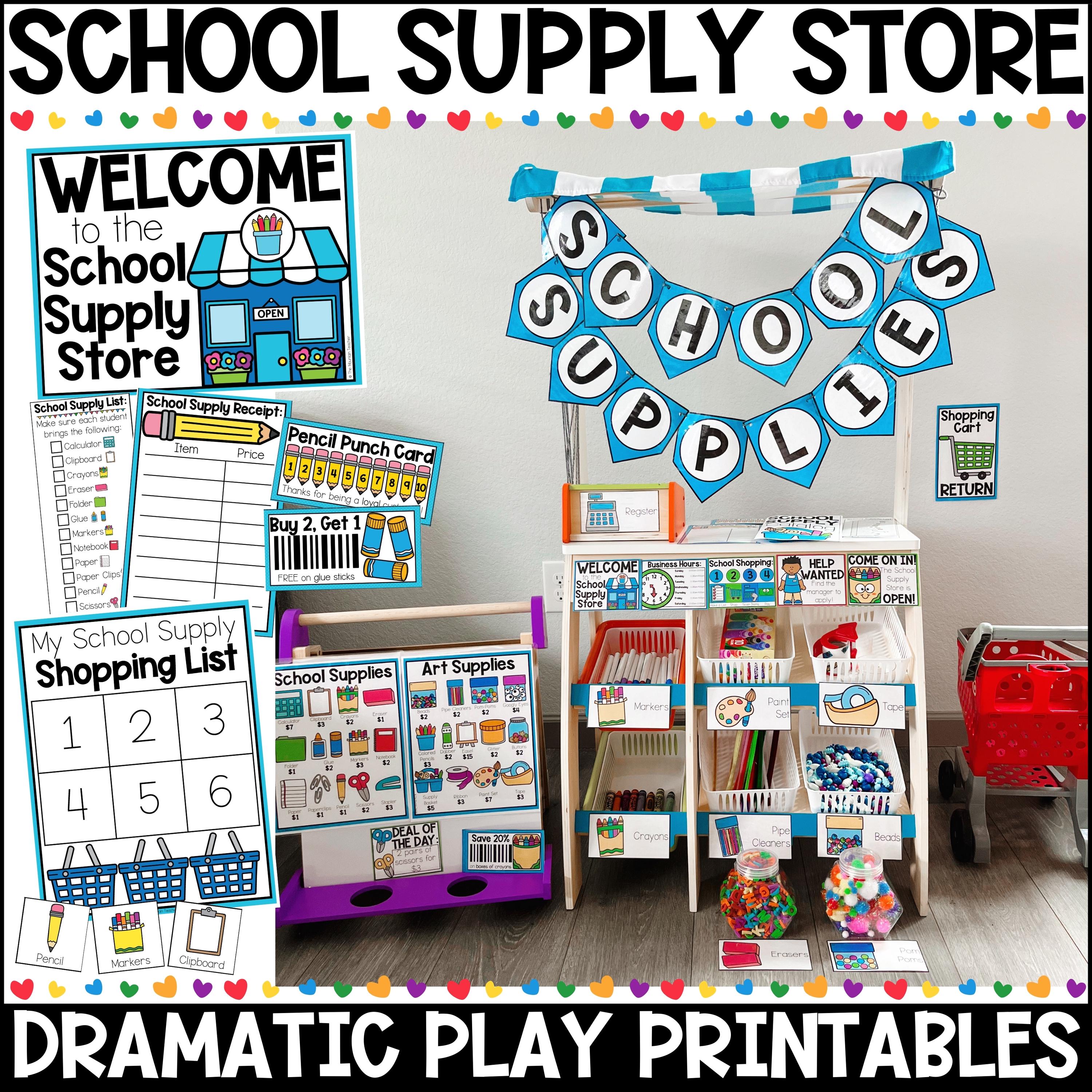 School Supply Store Dramatic Play Printables (PDF Download) - Etsy