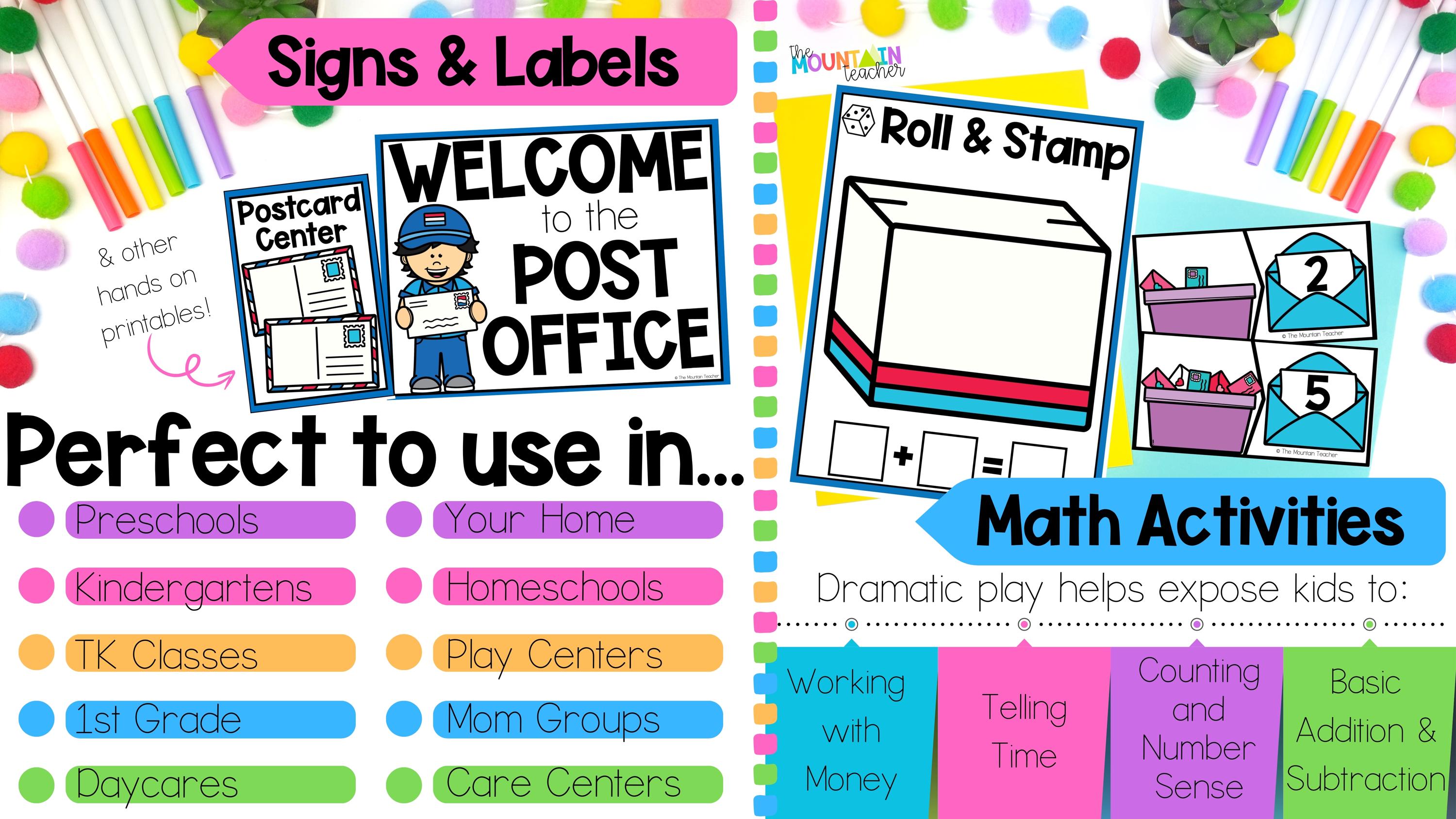 Post Office Dramatic Play Printables: Homeschool & Classroom (PDF ...