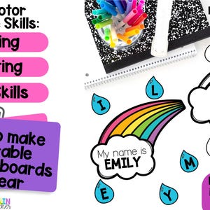 Rainbow Name Spelling Craft Kit: Editable Phonics Activity (digital ...