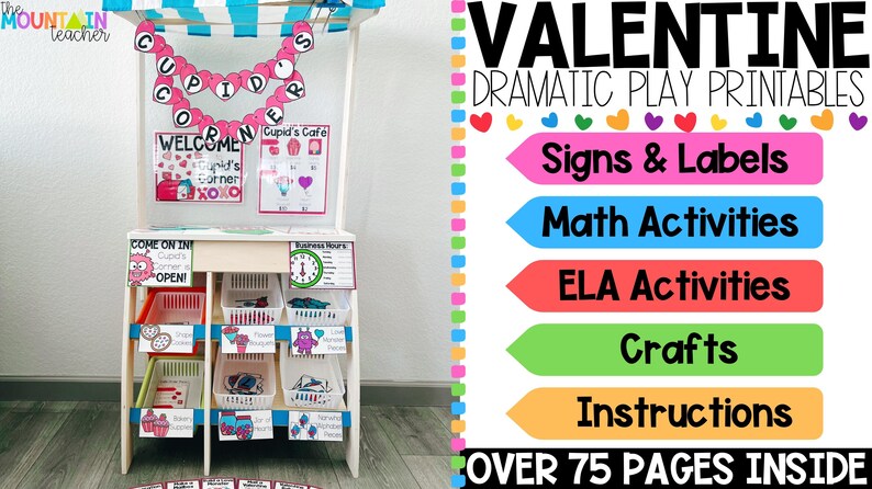 Valentine's Day Bakery Dramatic Play Printables: Winter Role Play ...
