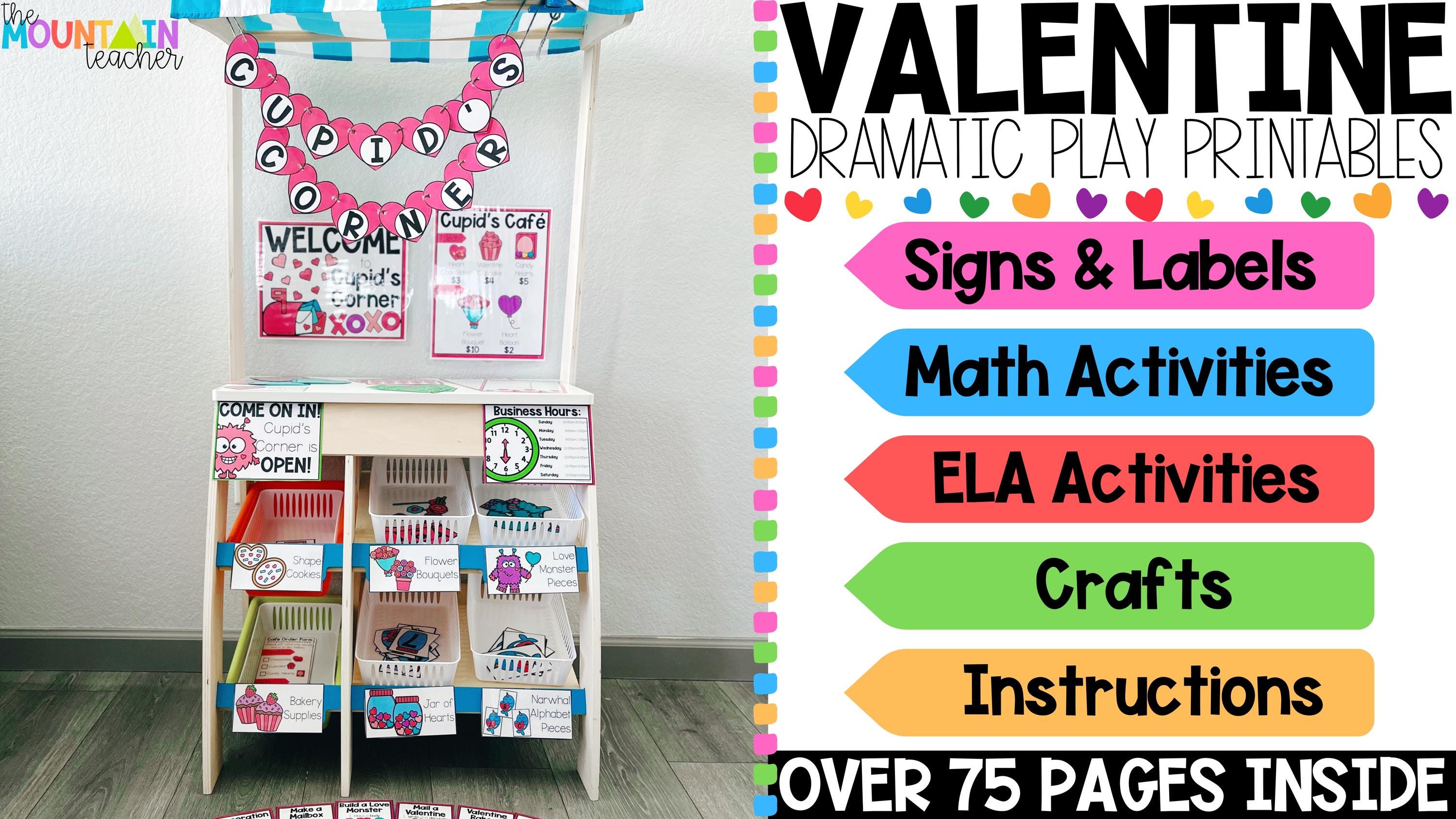Valentine's Day Bakery Dramatic Play Printables: Winter Role Play ...
