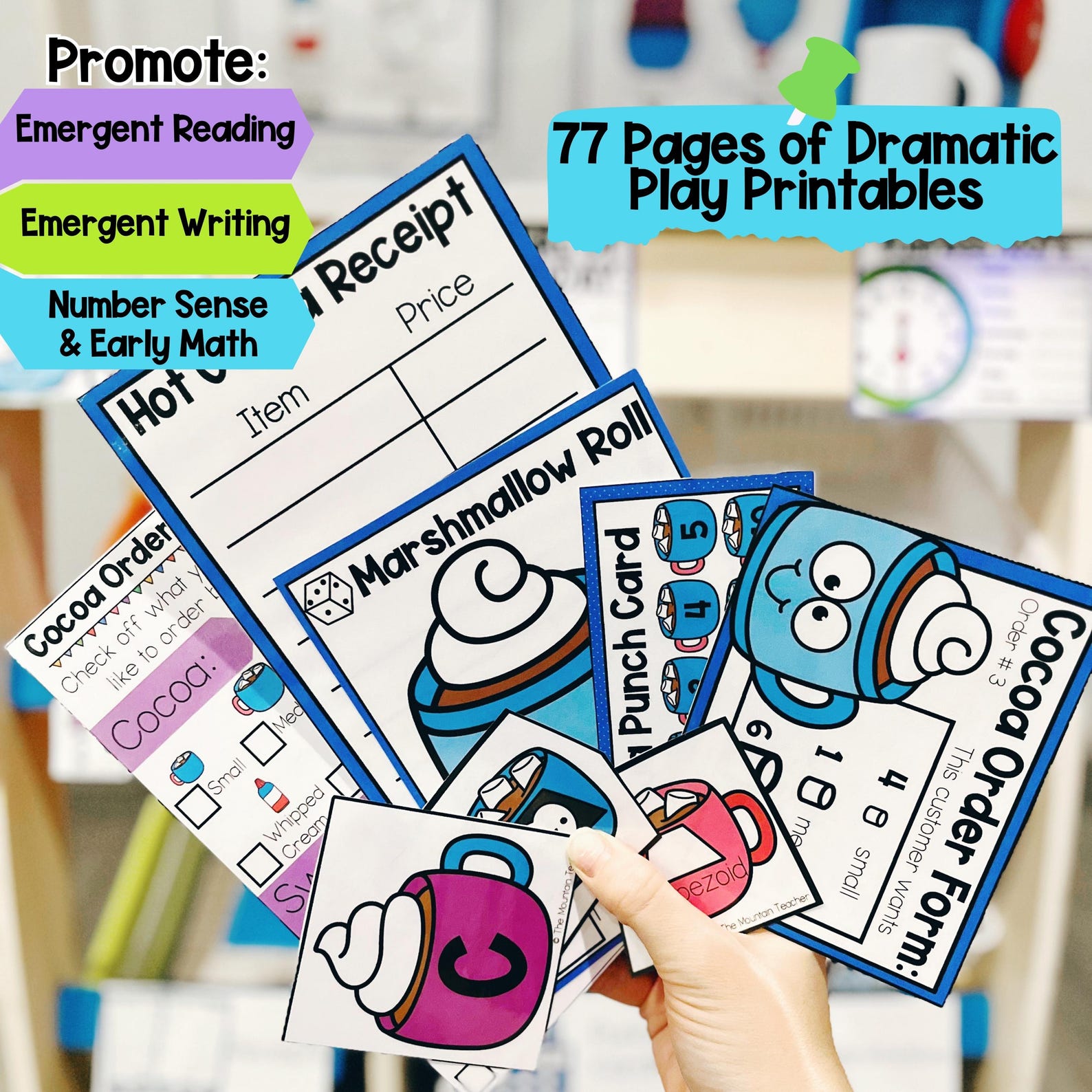 Hot Chocolate Stand Dramatic Play Printables: Winter Hot Cocoa Role ...