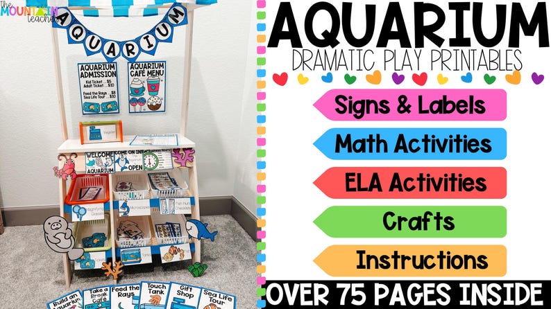 Aquarium Dramatic Play Printables: Ocean and Fish Role Play Activities ...