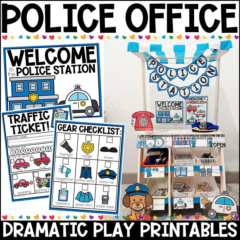 Police Station Dramatic Play Printables: Police Officer Role Play ...