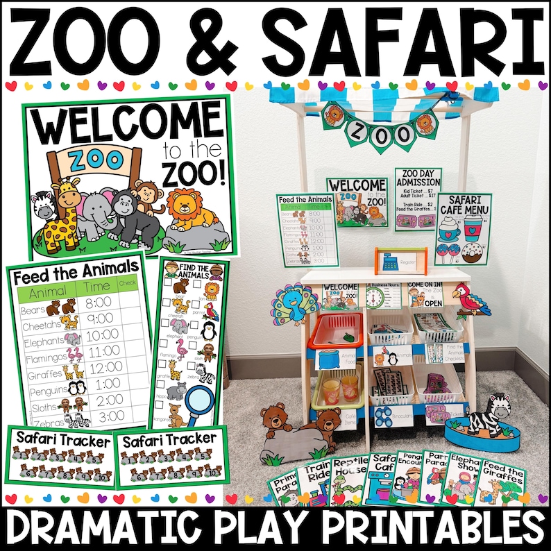 Zoo Dramatic Play Printables: Zoo Animal Safari Role Play Activities ...