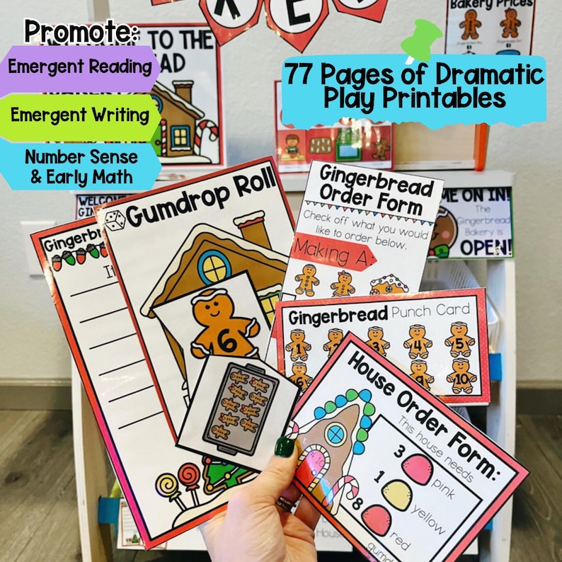 Gingerbread Bakery Dramatic Play Printables: Christmas Role Play ...
