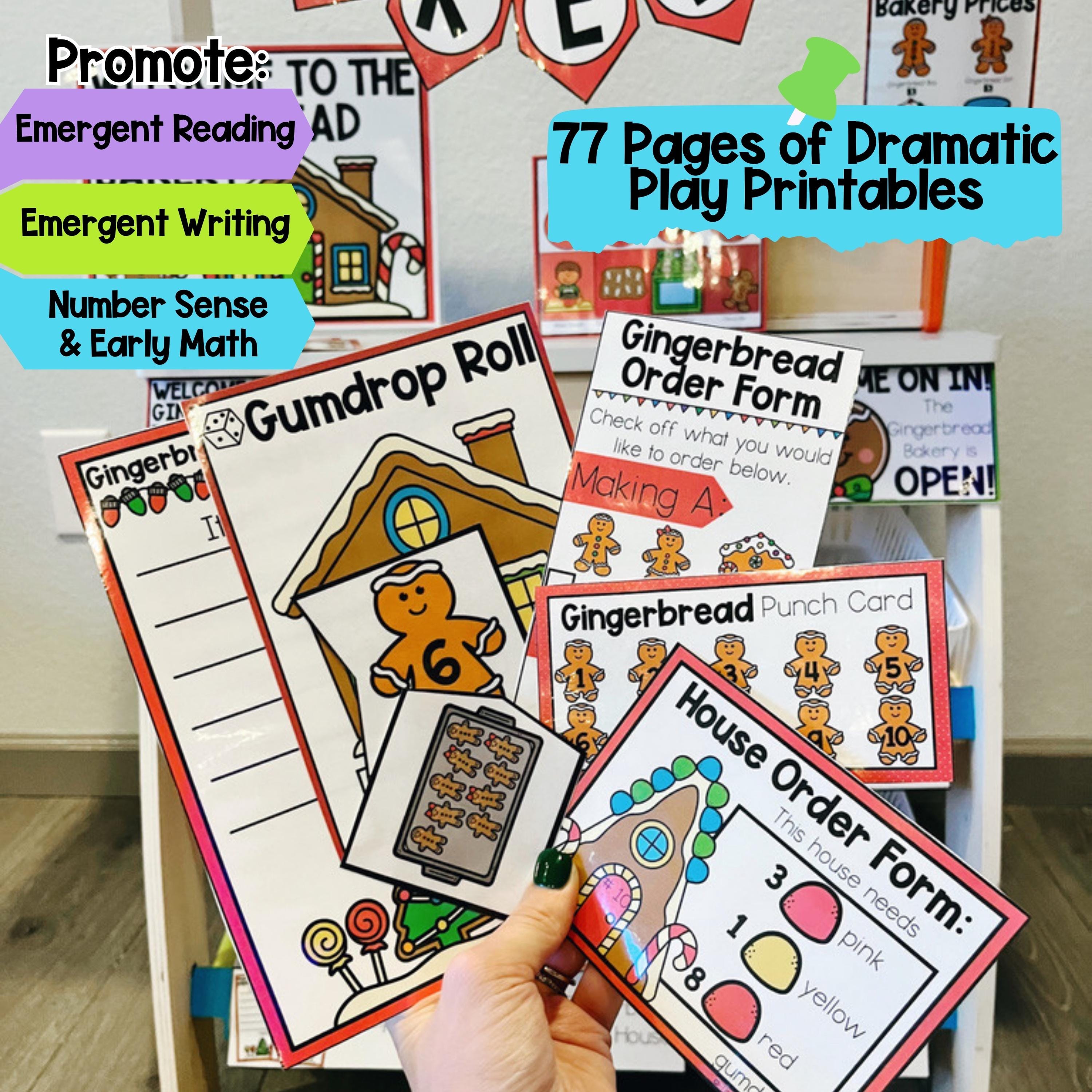 Gingerbread Bakery Dramatic Play Printables: Christmas Role Play ...