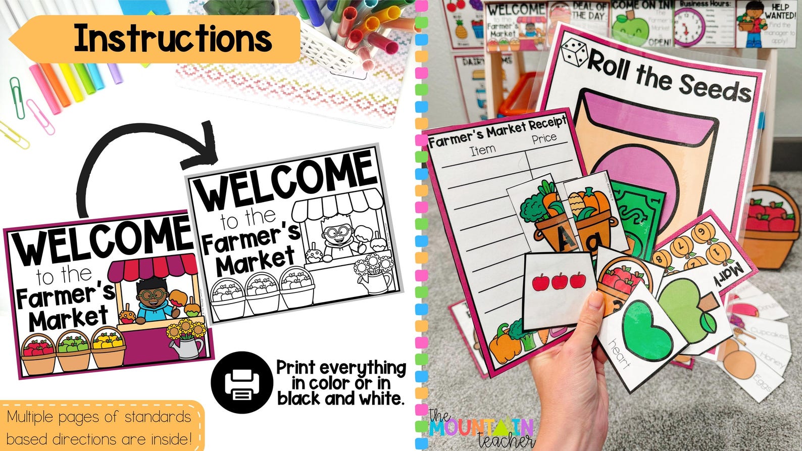 Farmer's Market Dramatic Play Printables: Marketplace Role Play ...